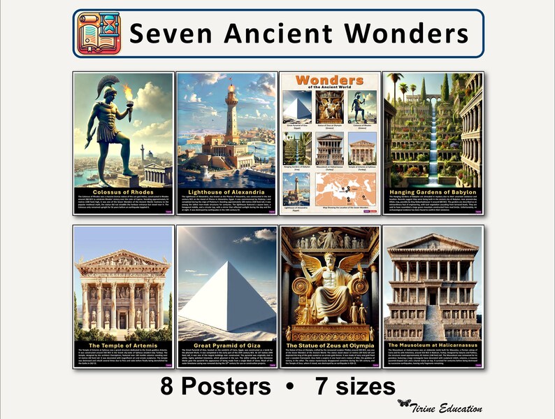Seven Wonders of the Ancient World Classroom Posters, Social Studies or ...