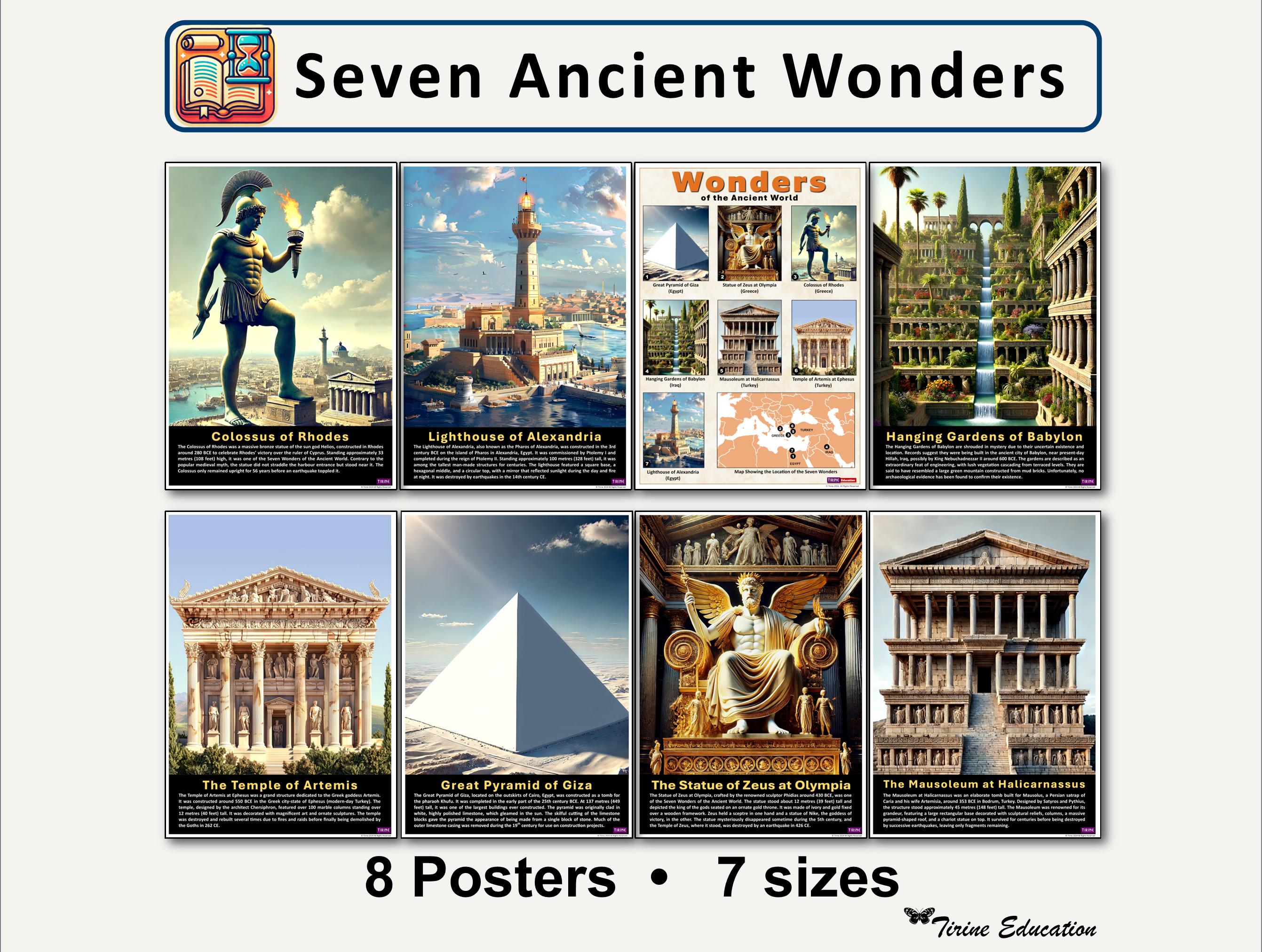 Seven Wonders of the Ancient World Classroom Posters, Social Studies or ...