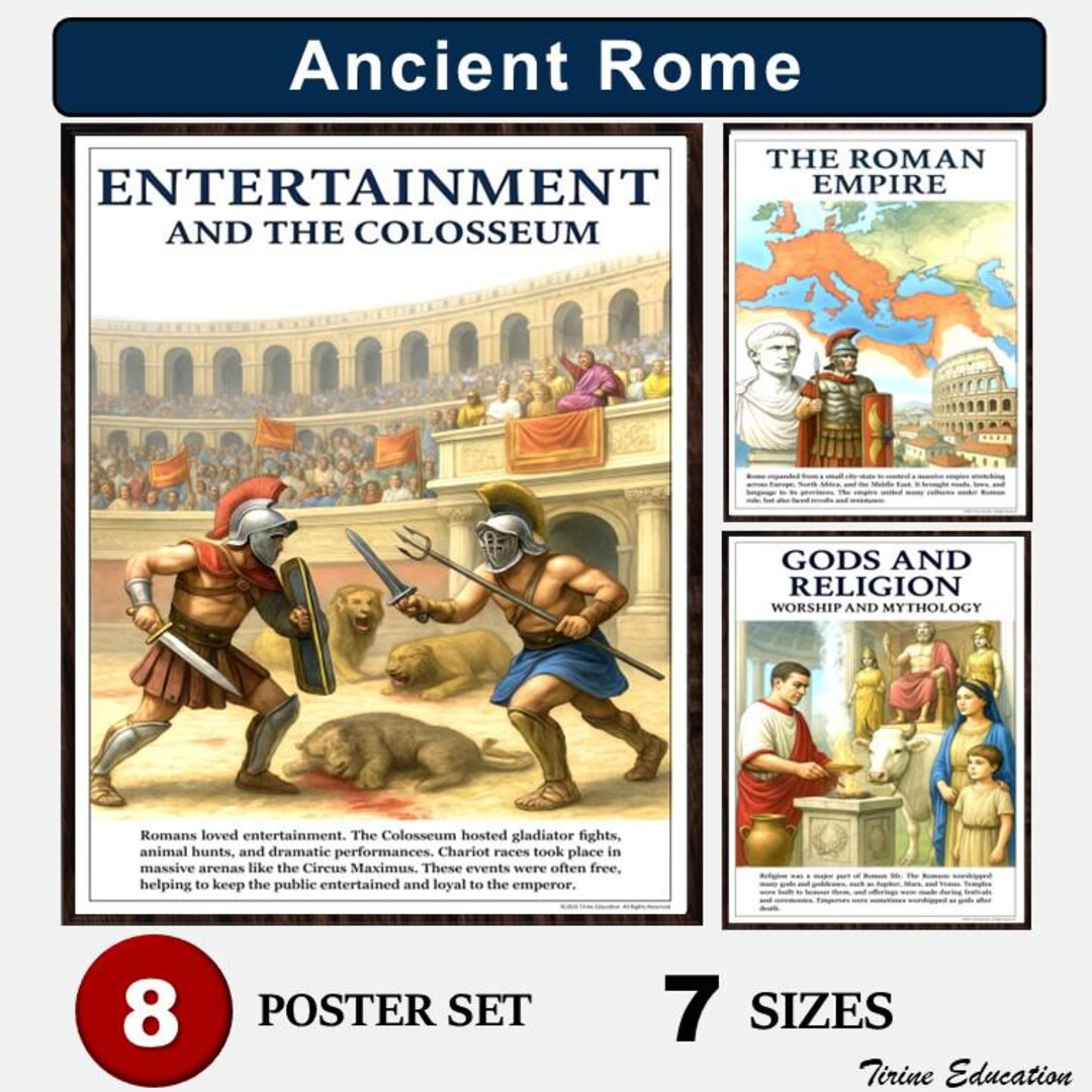 Ancient Rome Classroom Posters: Middle & High School History (digital ...