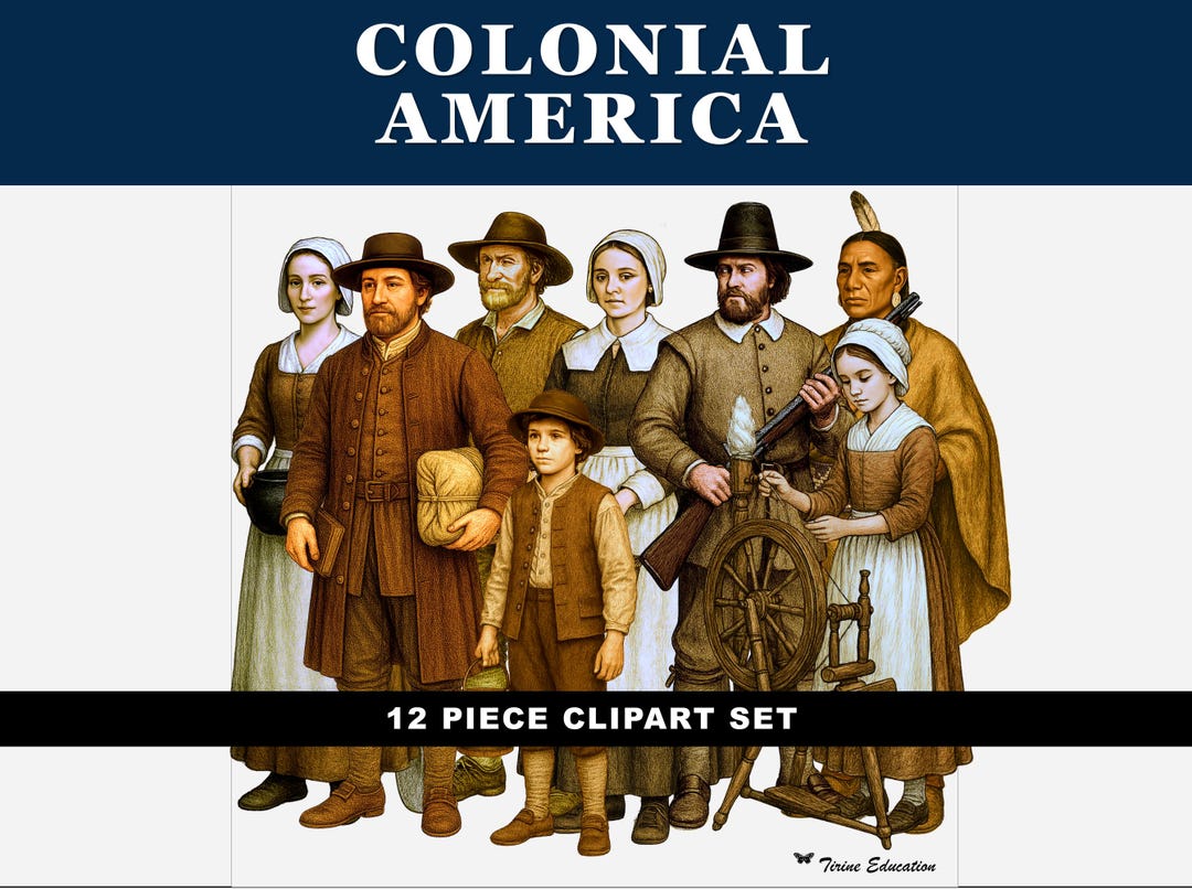 Colonial America Clipart & Worksheets: US History Teacher Resources ...