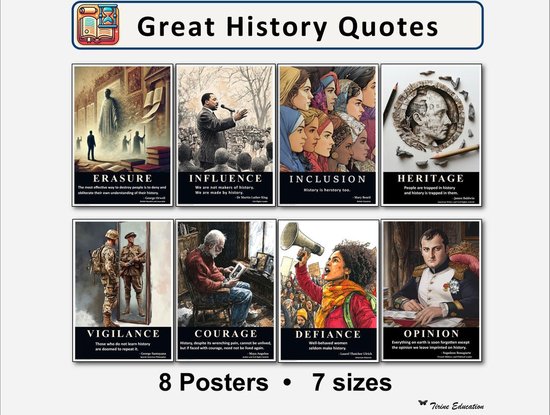 History Quote Classroom Posters – Printable Digital Middle or High ...