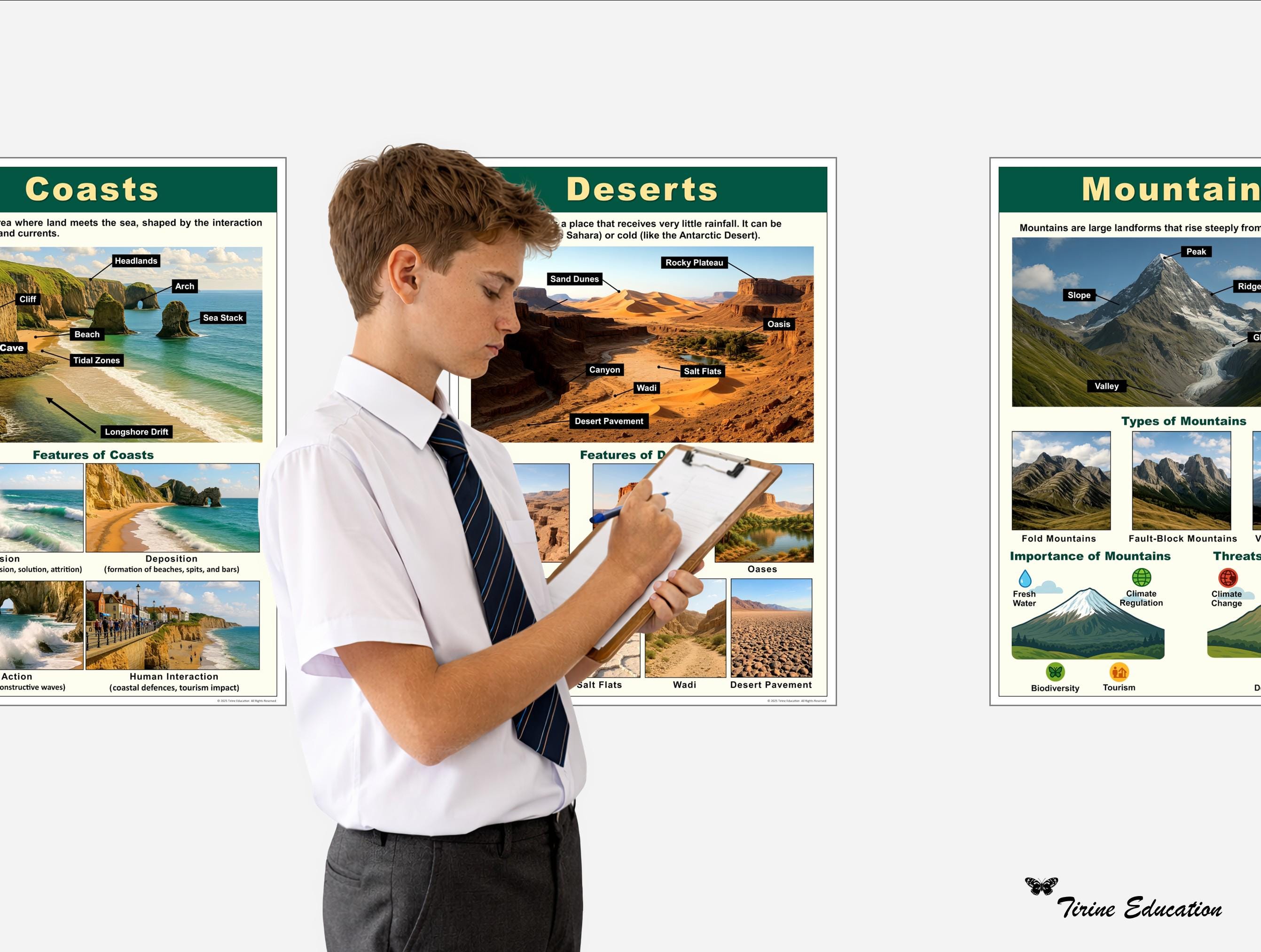 Geography Posters, Landforms & Natural Processes Bulletin Board Display ...