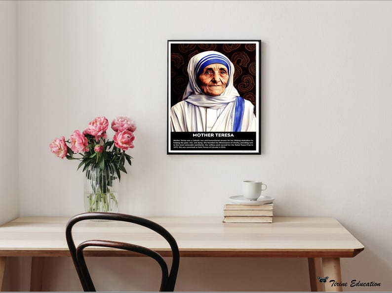 Inspirational Motivational Poster Wall Art – Mother Teresa, Icon of ...