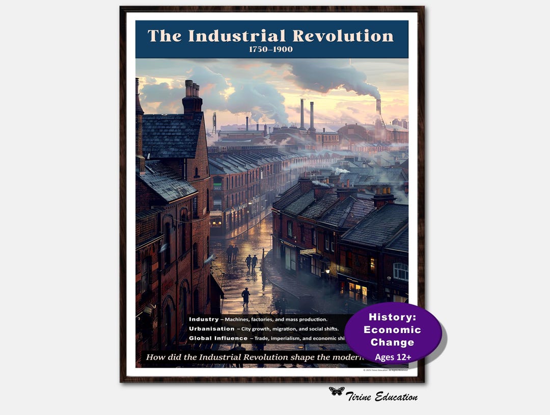 The Industrial Revolution History Poster – Classroom Decor, Educational ...