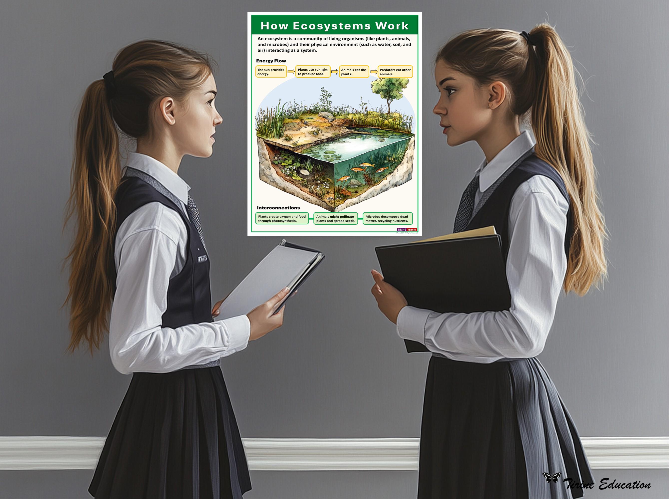 How Ecosystems Work Classroom Poster – Science Biology Classroom Decor ...