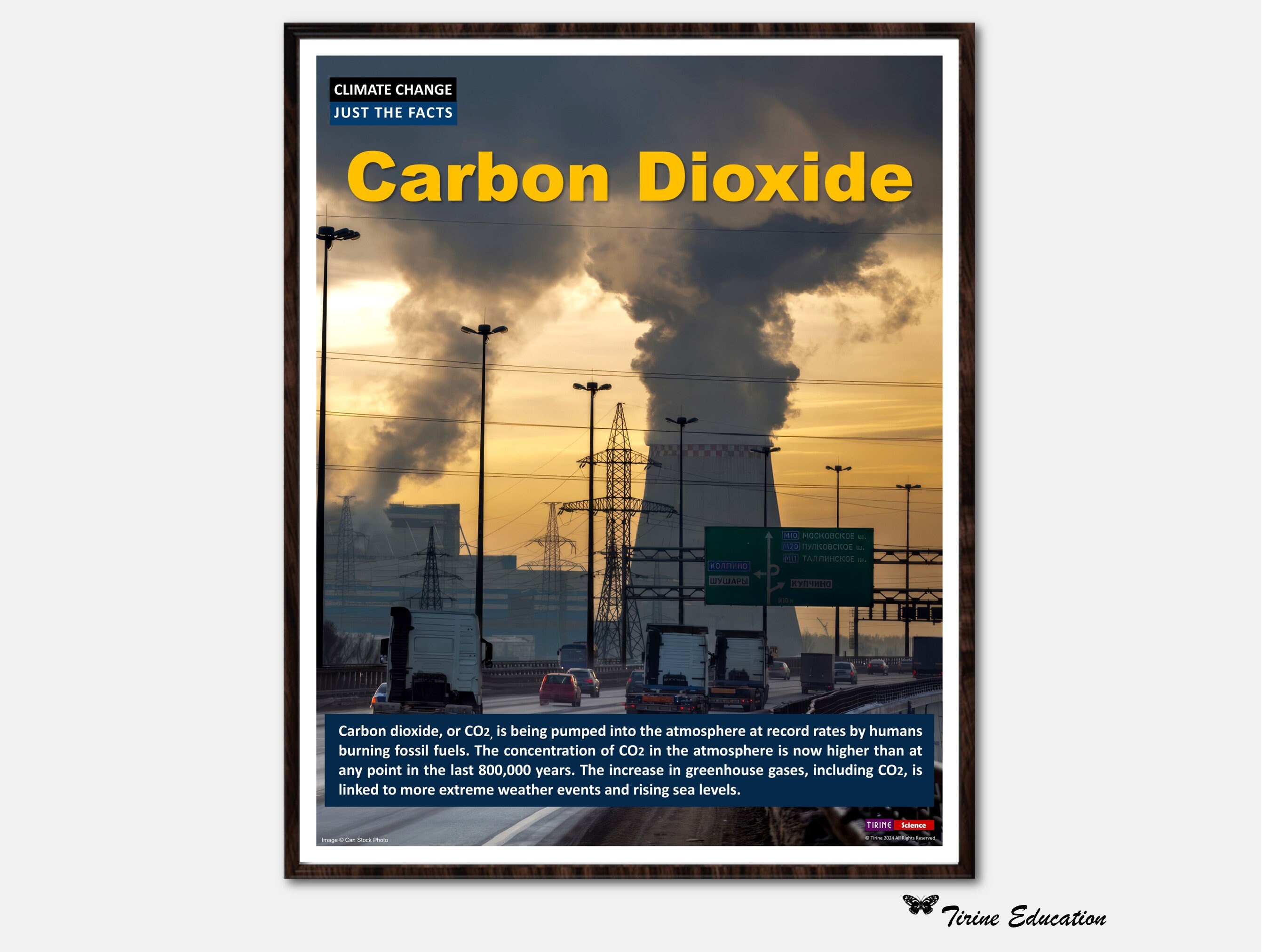 Carbon Dioxide Climate Change Poster, Environmental Science, Middle ...