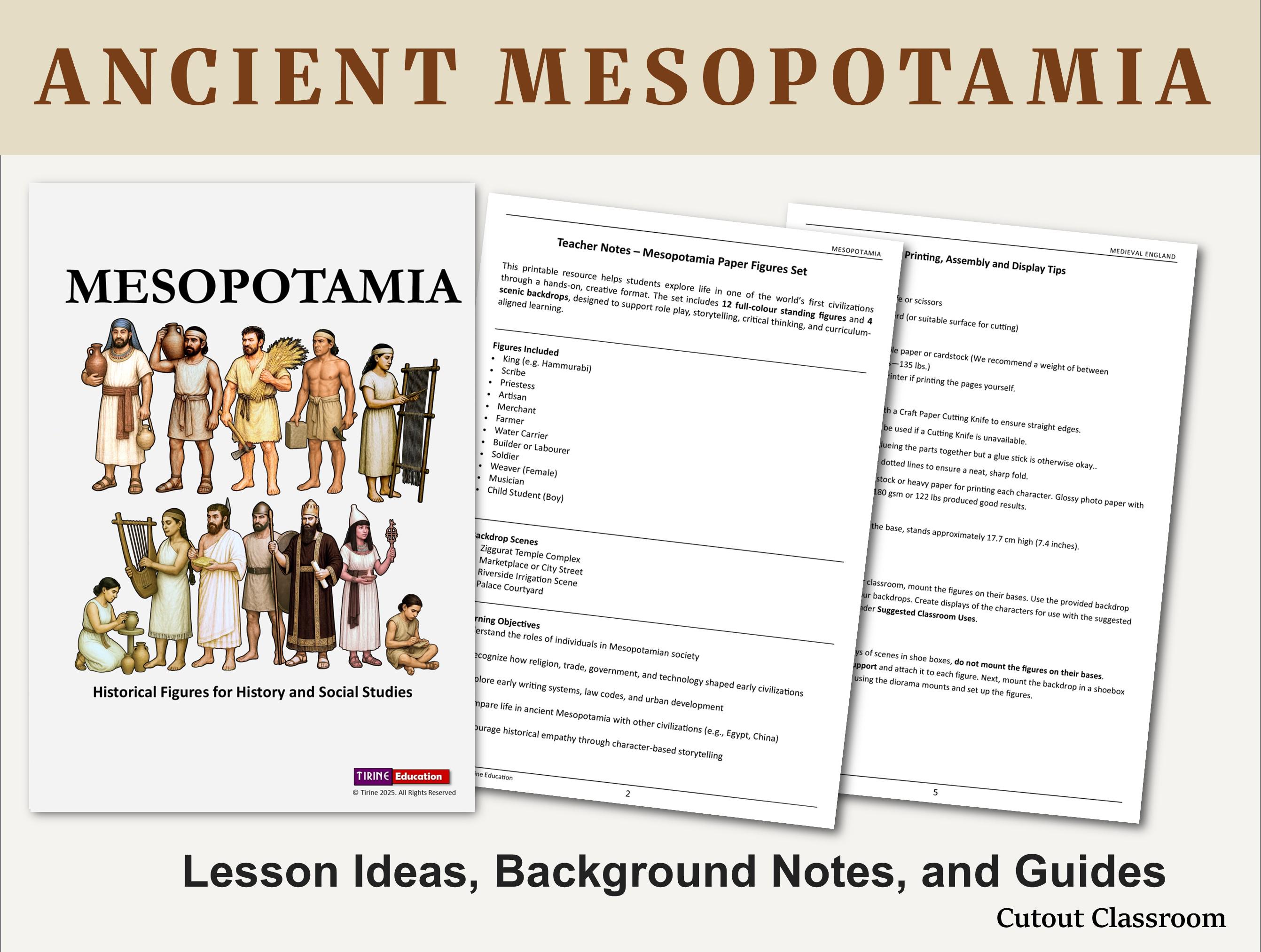 Ancient Mesopotamia Historical Figures Cutout Set, Classroom Teaching ...