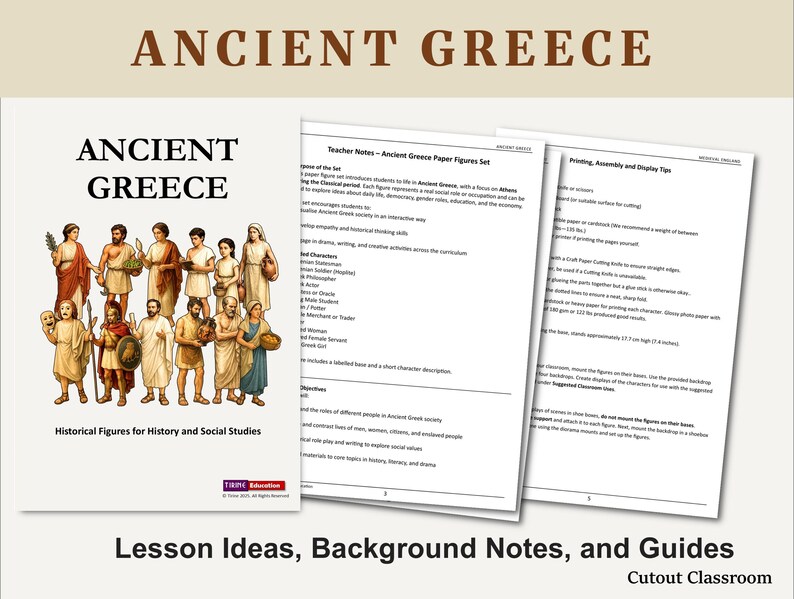 Ancient Greece Cut-out Figures, Classroom Teaching Resource, Printable ...