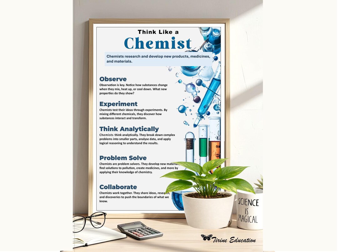 Science Poster, Think Like a Chemist, Skills and Scientific Thinking ...