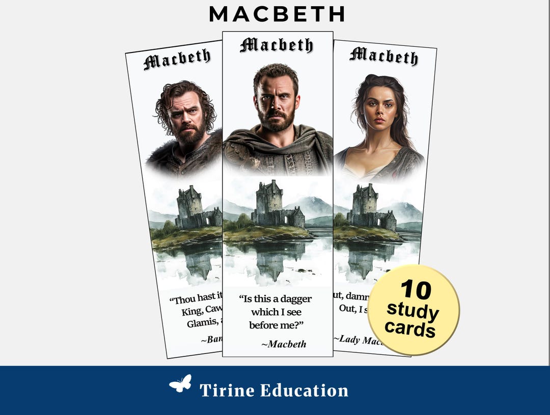 Macbeth Character Study Cards – Assign, Engage, Explore– Character ...