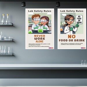 Science Lab Safety Posters: Middle & High School Classroom Decor ...