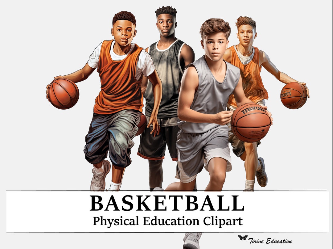 Boy's Basketball Clipart, Physical Educational, School Sports ...