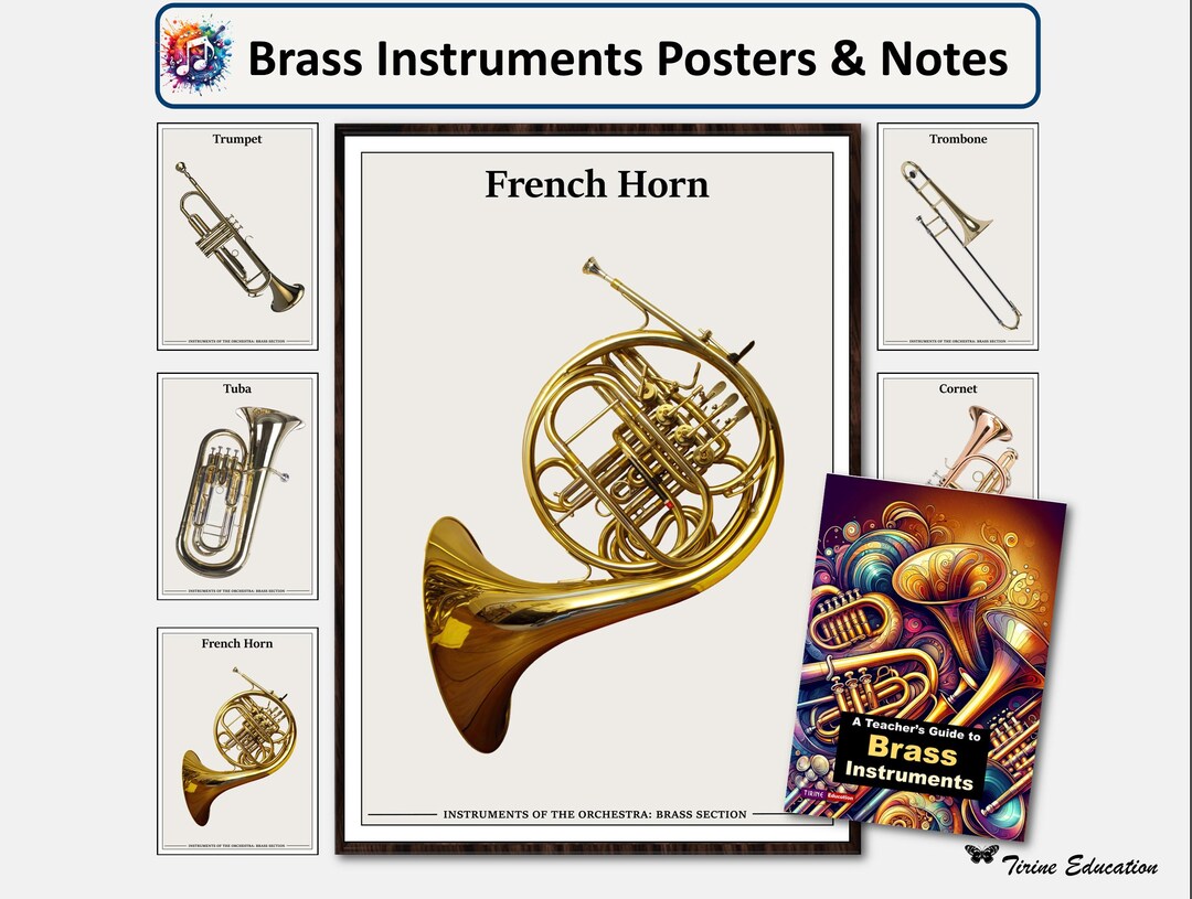 Music Posters, Printable, Digital, Brass Instruments, Teacher Notes ...