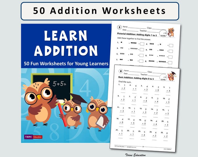 Addition With Pictures Sum up to 20 Worksheets - Adding Balloon ...