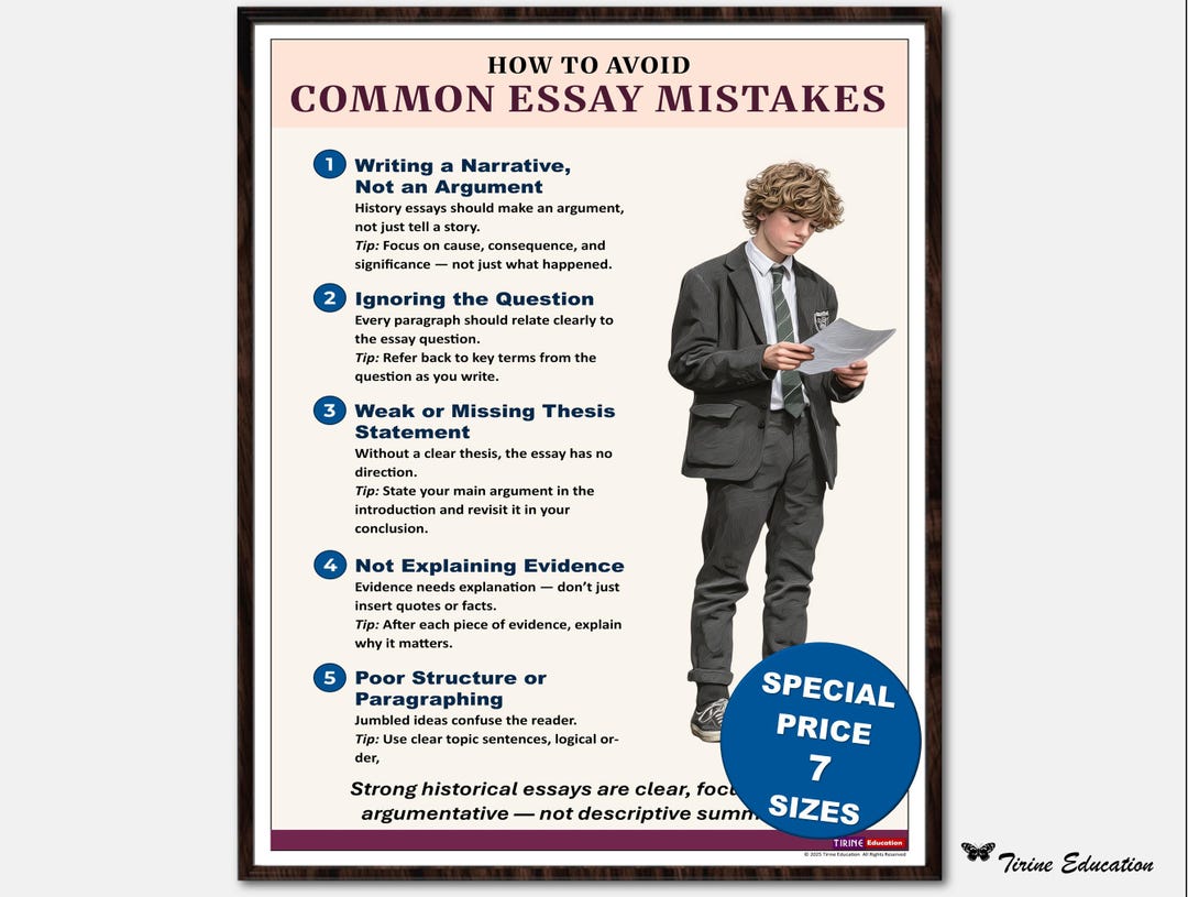Essay Writing History Poster, History Skills, Printable Classroom Decor ...