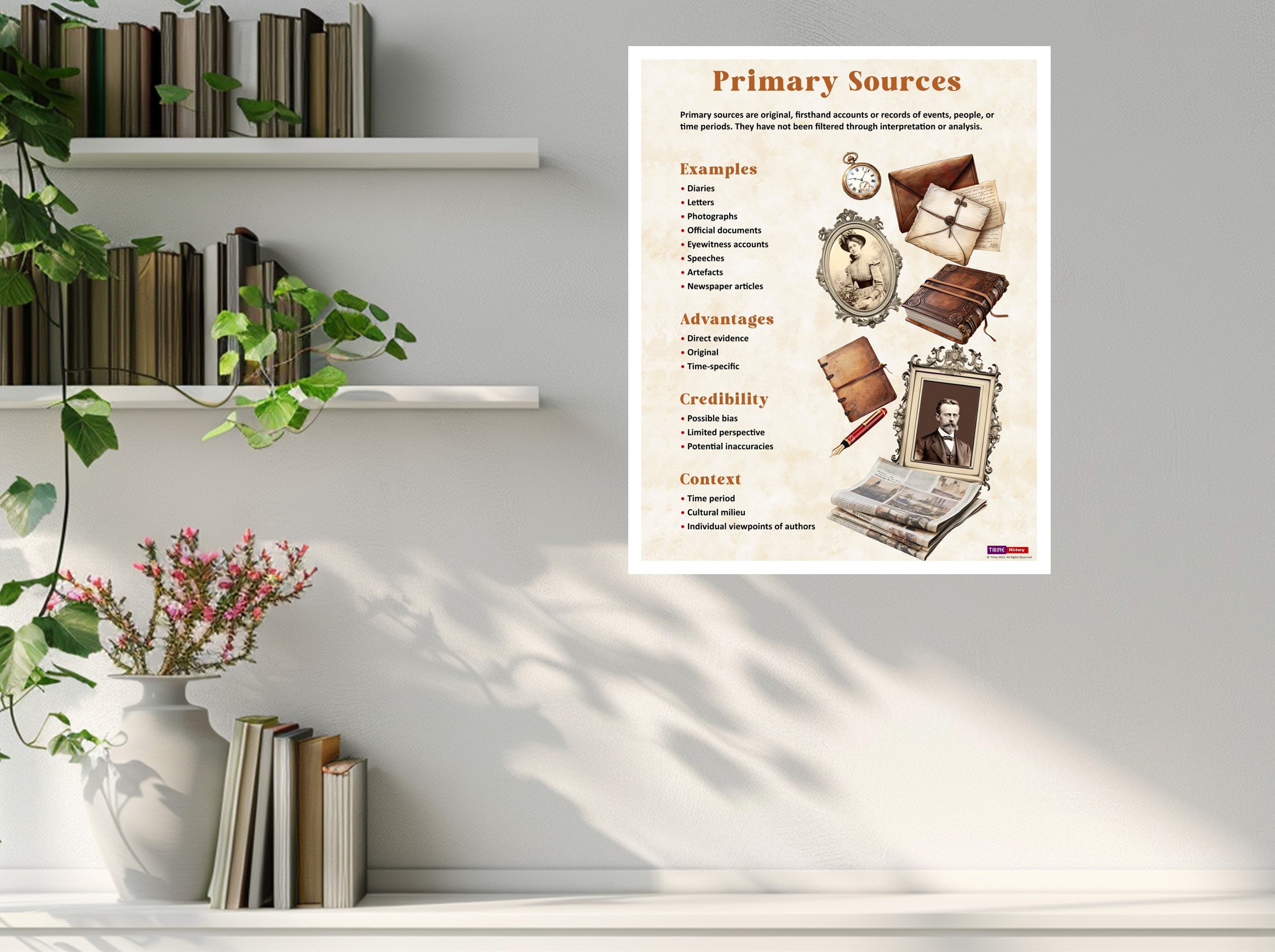 Primary Sources History Poster, History Sources, Educational Poster ...