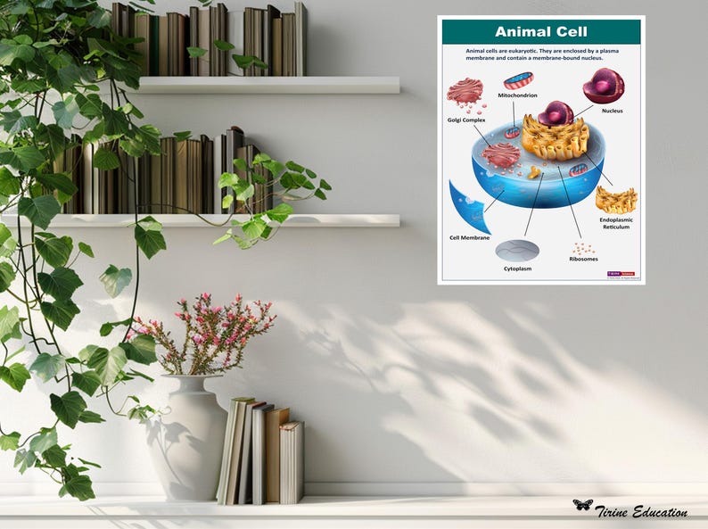 Animal Cell Classroom Poster – Simple Science Classroom Decor for Kids ...