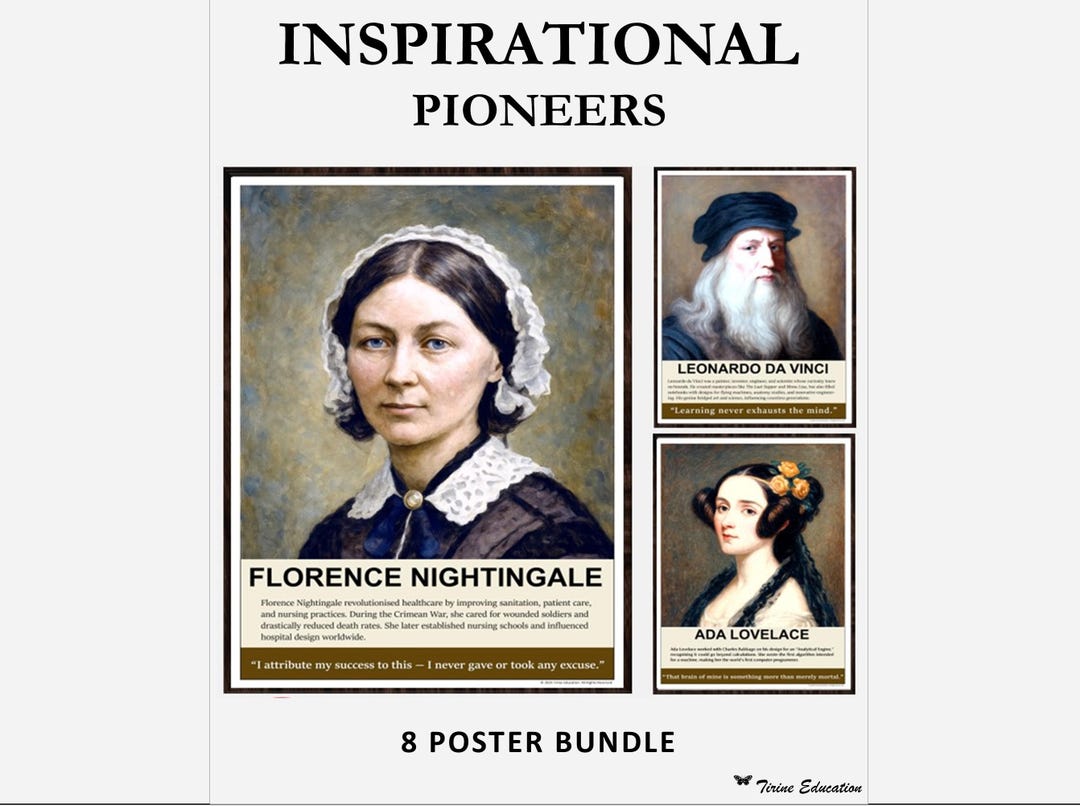 Inspirational Pioneers Poster Bundle | 8 Famous Innovators & Thinkers ...