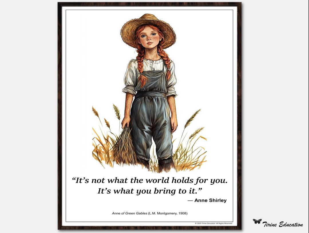 Anne of Green Gables Quote Classroom Poster – Motivational and ...