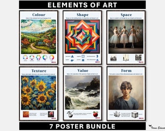 Retro Elements of Art Poster Set - Etsy