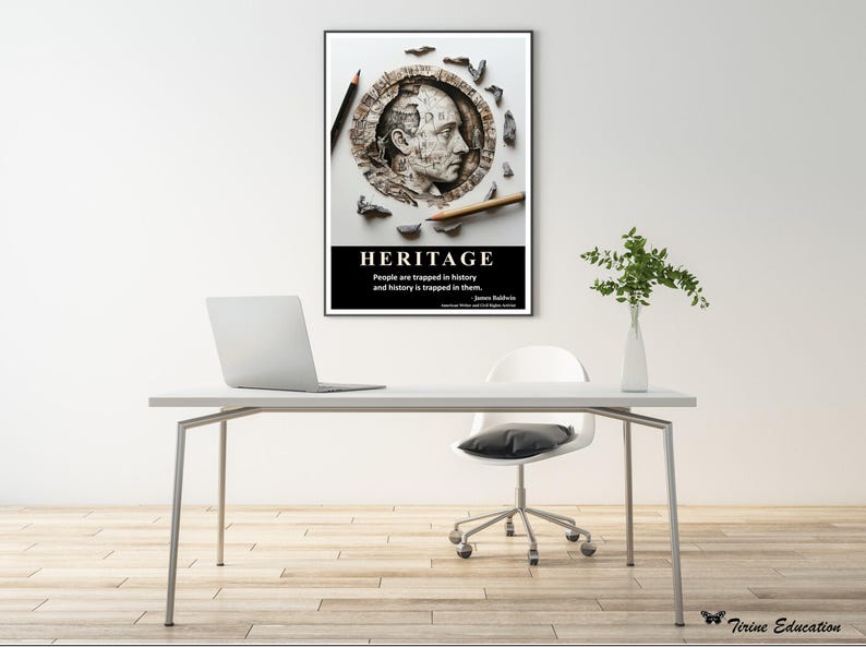 History Quote Poster, Printable, Digital, James Baldwin, Middle High ...