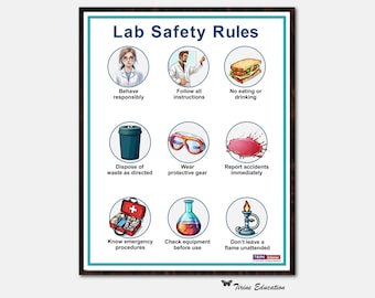 Science Lab Rules Poster - Etsy