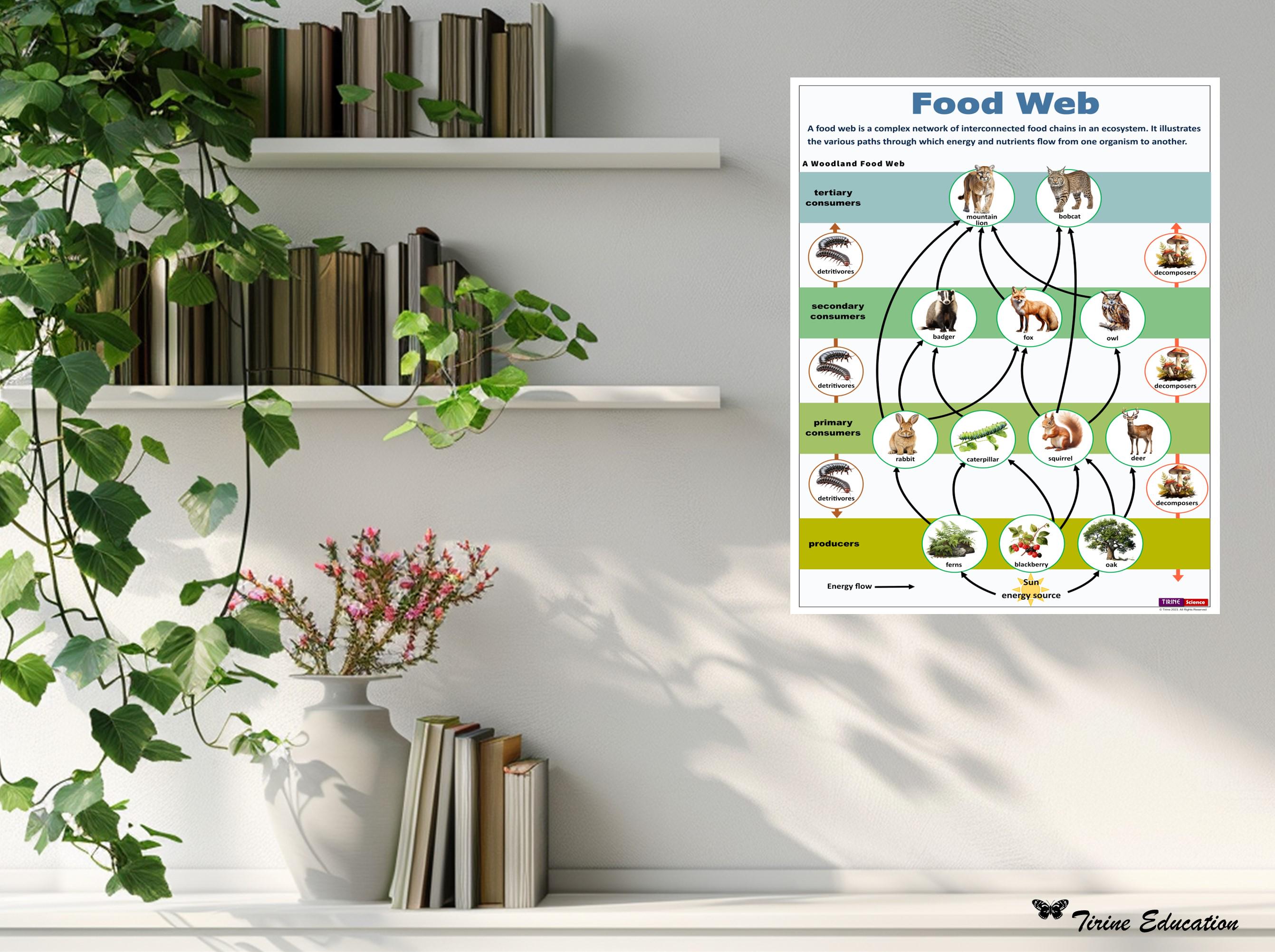 Food Web Poster Set, Biology Poster, High School Science, Food Chain ...