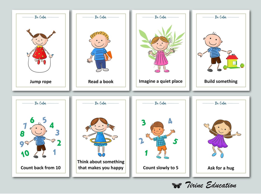 18 Calming Corner Flashcards Calming Strategies Flashcards - Etsy