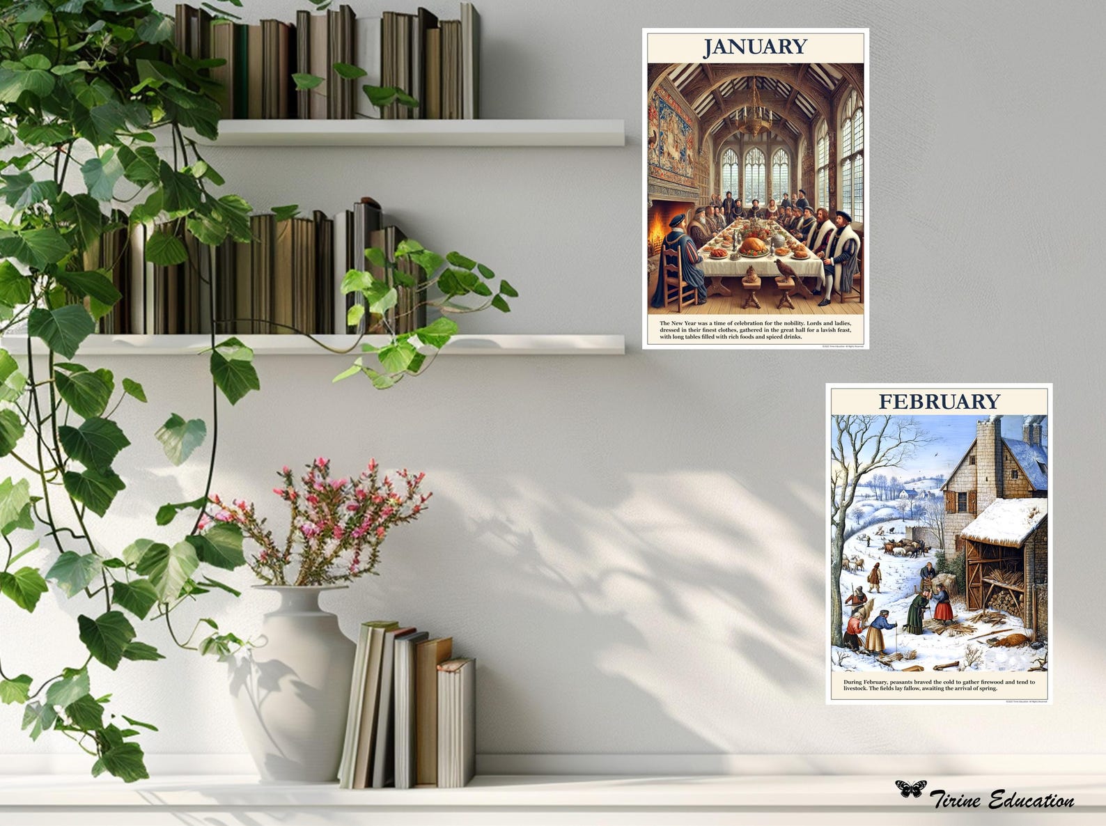 Medieval Manor Life Posters: Classroom History Charts (digital Download ...