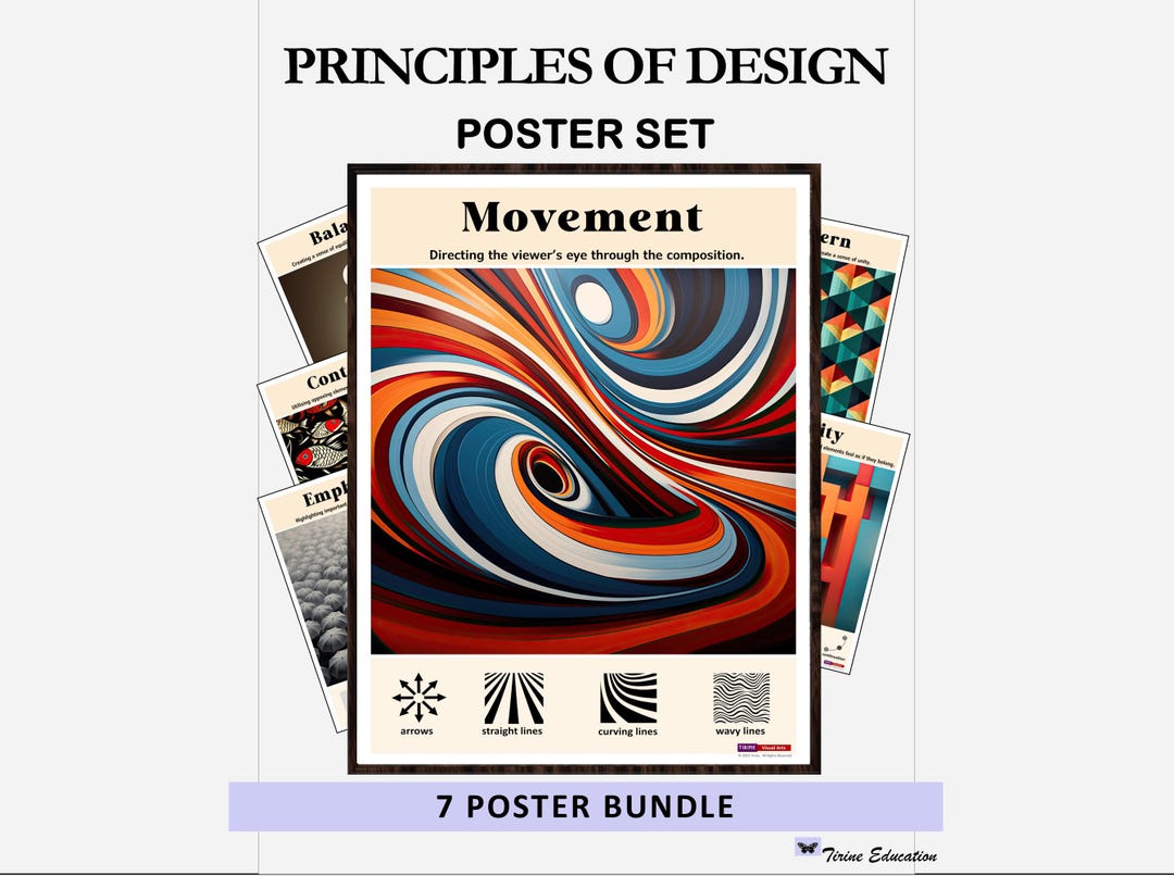 Art Poster Set, Principles of Design, Middle and High School Art ...