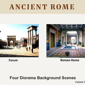 Ancient Rome Paper Model Set: Historical Figures & Diorama Scenes ...