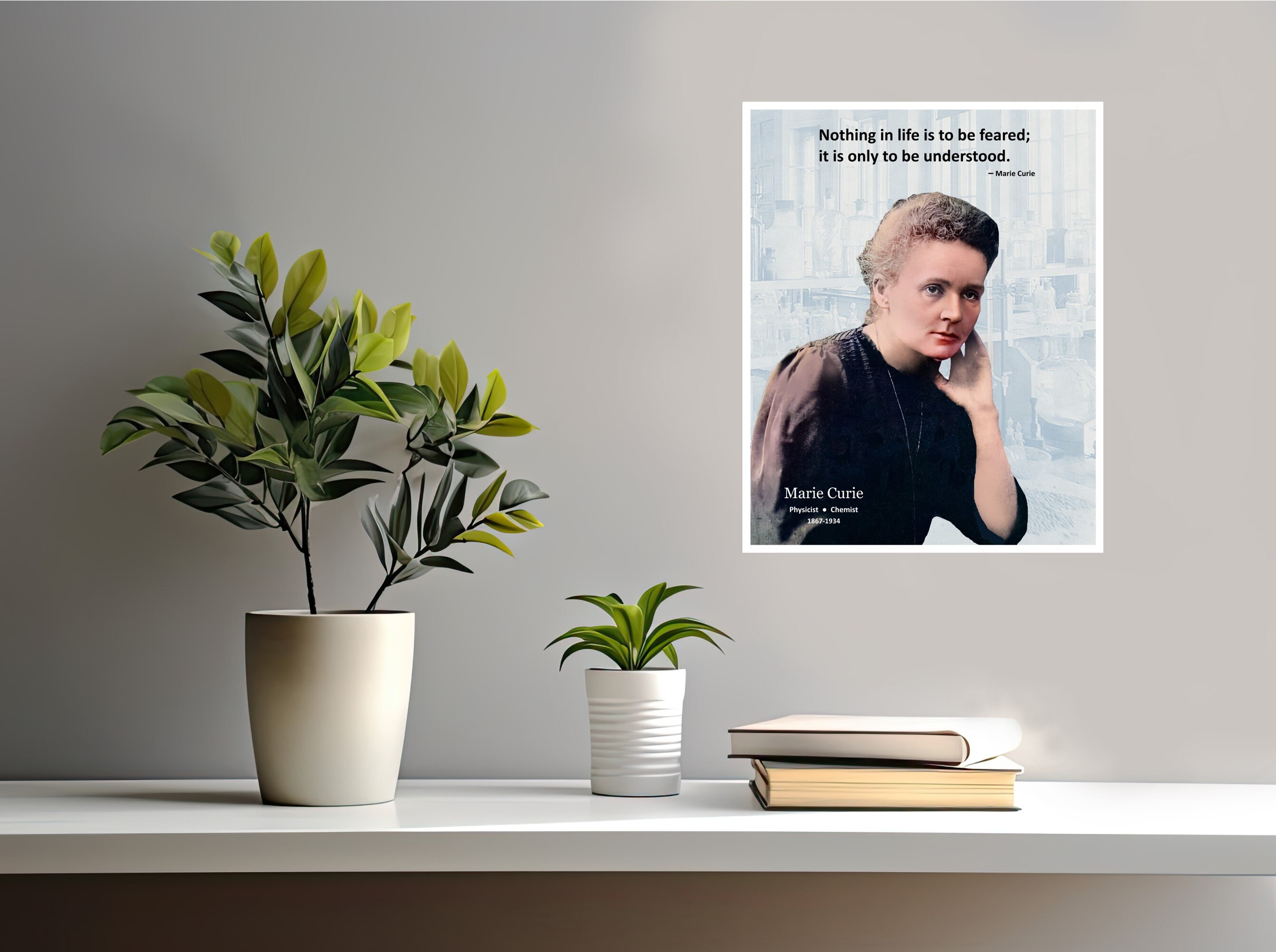 Marie Curie Poster, Science Physics Poster, Famous Scientists Series ...