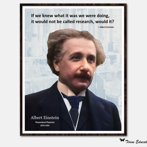 Albert Einstein Physics Poster - Etsy