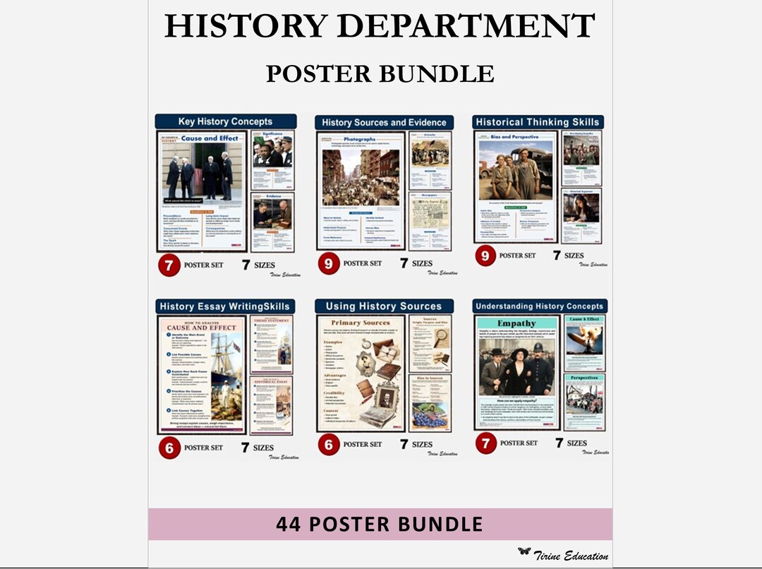 History Skills Poster Bundle: High School Classroom Decor (digital ...