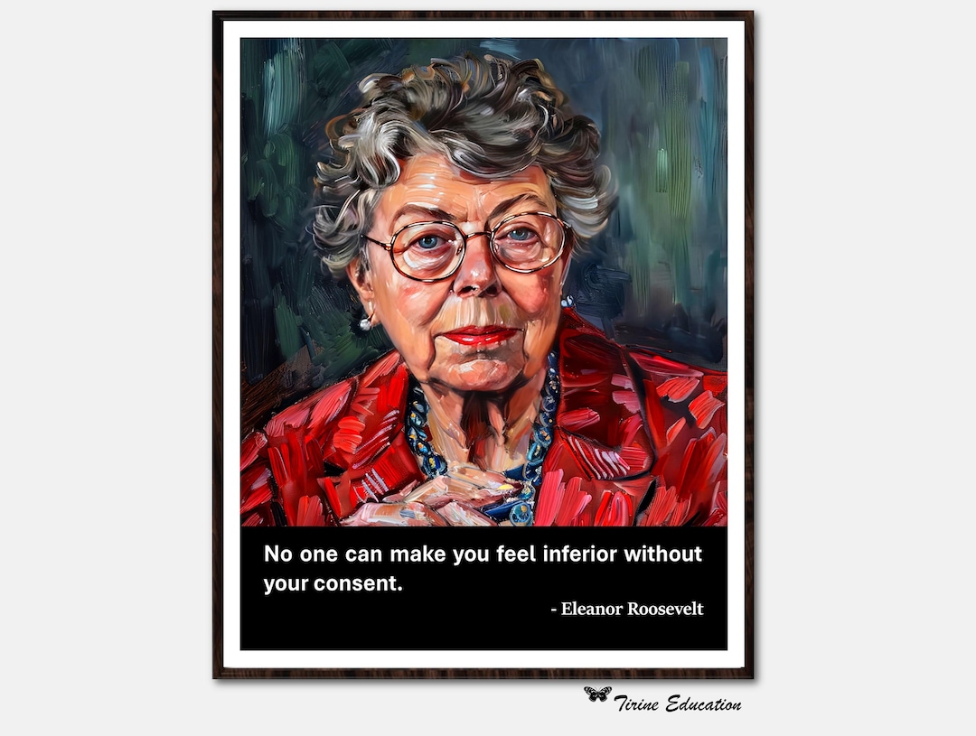 Inspirational Quote Poster, Motivational, Eleanor Roosevelt, Printable ...