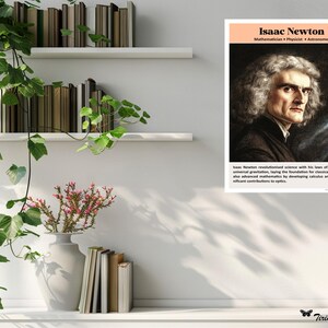 Isaac Newton Poster, Science, Printable Poster, Famous Scientist ...