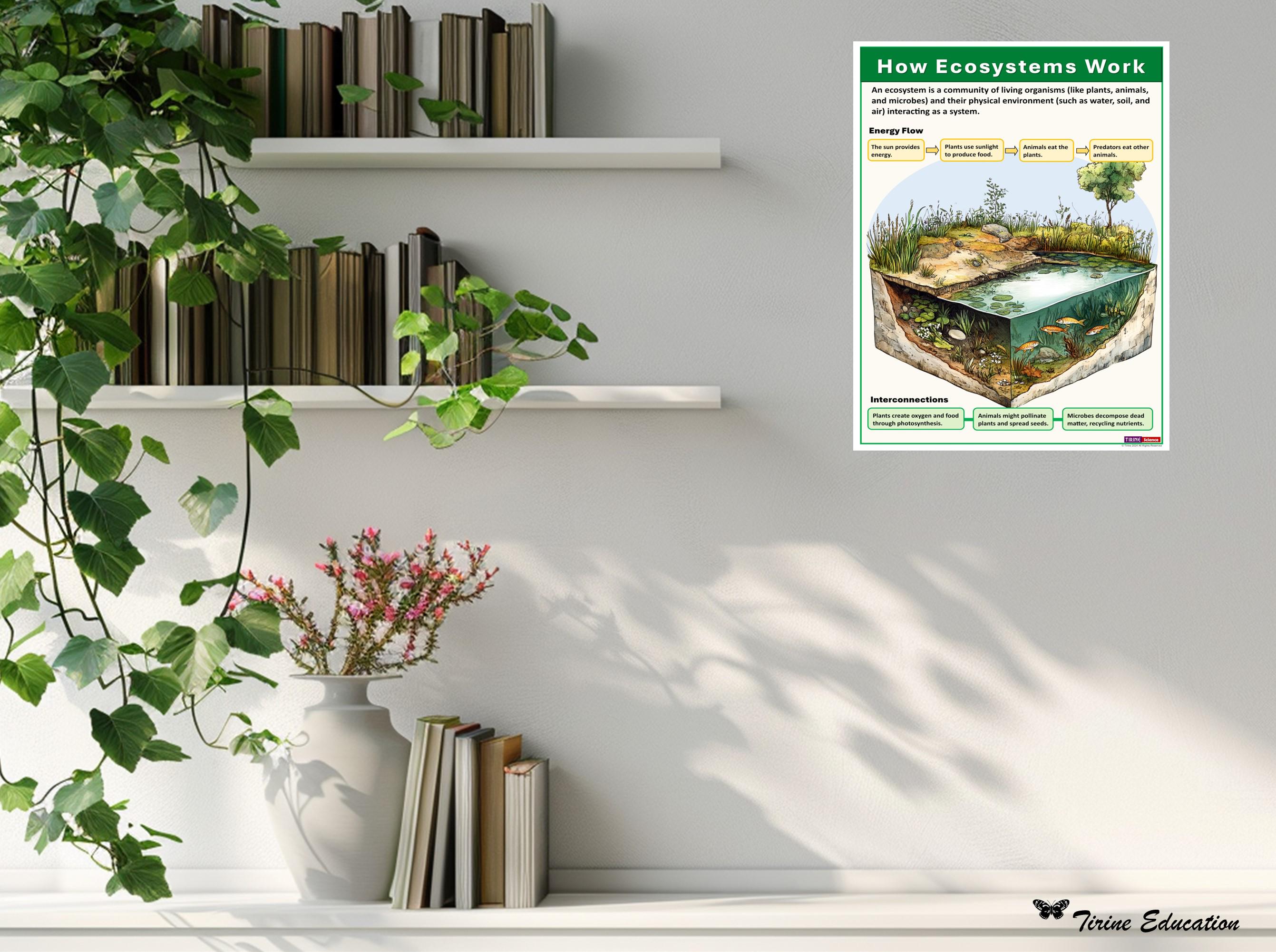 How Ecosystems Work Classroom Poster – Science Biology Classroom Decor ...