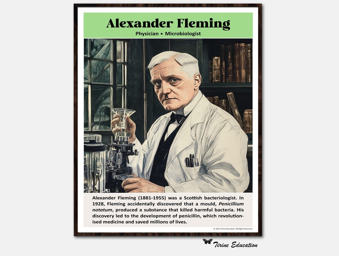 Alexander Fleming Classroom Poster for Science Biology Classroom Decor ...