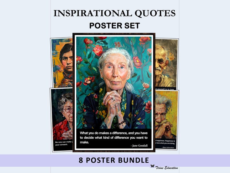 Inspirational Quotes Poster Set • Motivational Classroom Posters ...