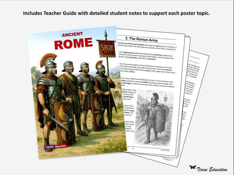 History Classroom Posters, Ancient Rome, Includes Printable Student ...