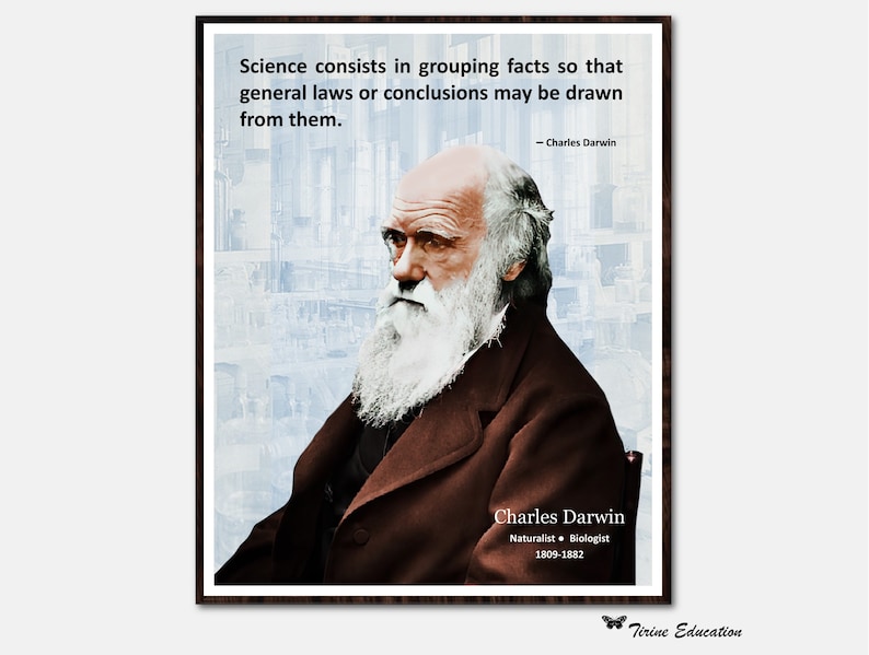 Charles Darwin Poster, Wissenschafts-Biologie-Poster, berühmte ...