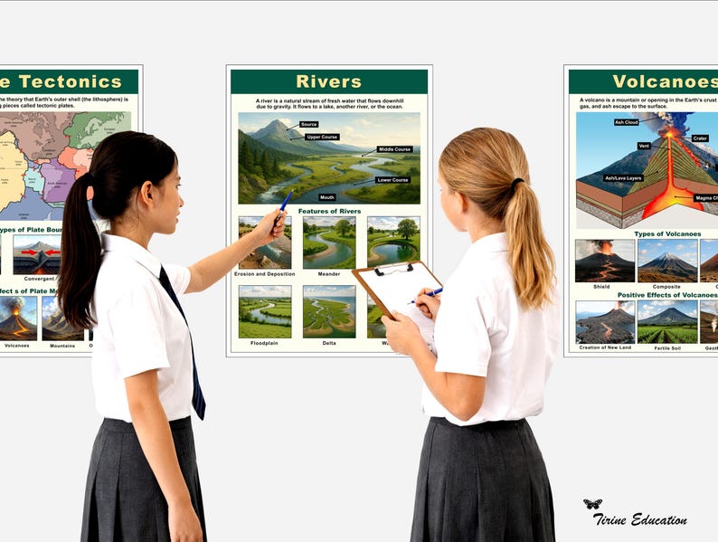 Geography Posters, Landforms & Natural Processes Bulletin Board Display ...