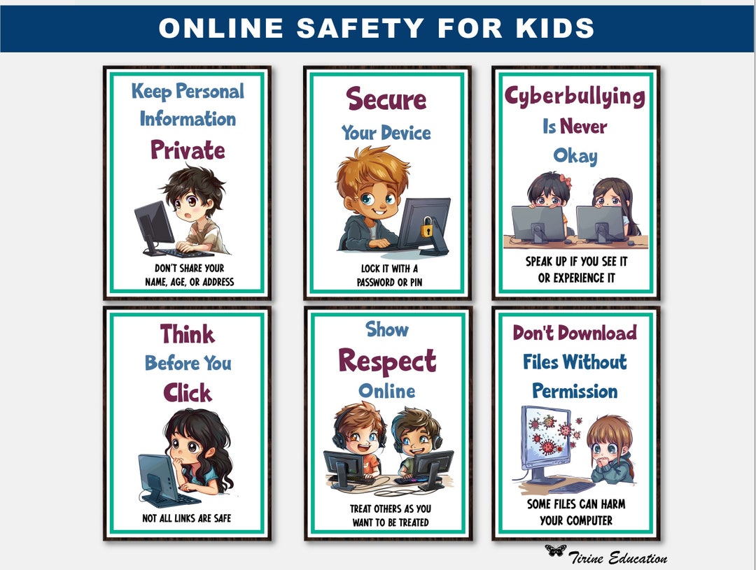 Online Safety for Kids Posters, Computer Studies, Web Safety, Classroom Signs, Primary ...