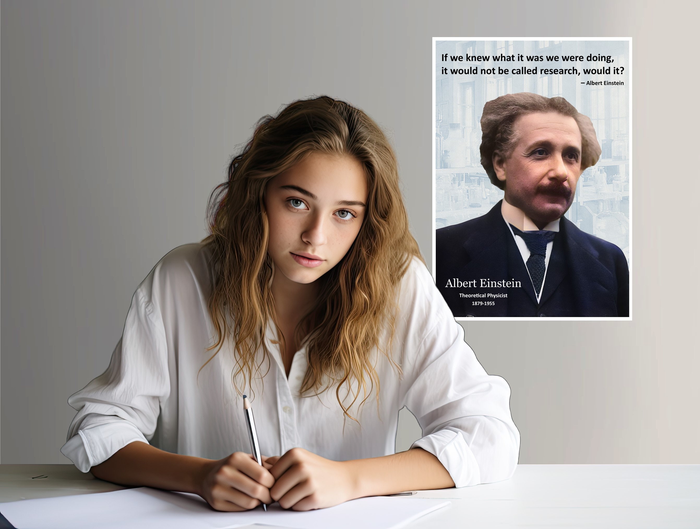 Albert Einstein Poster, Science Physics Poster, Famous Scientists Series, Educational Science ...