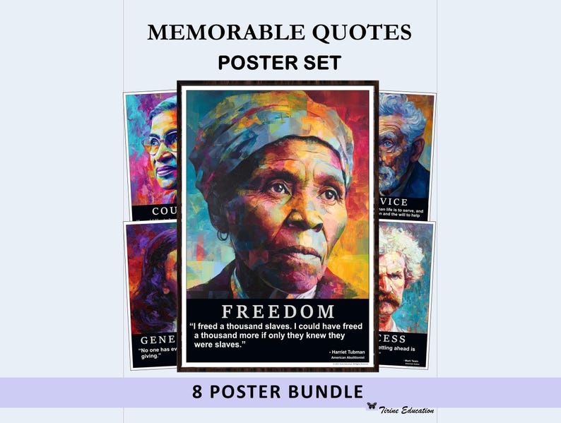 Memorable Quotes Poster Set • Motivational Classroom Posters • Famous ...