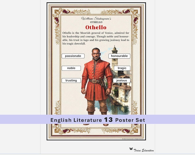Macbeth Printable High School English Classroom Posters Set of 8 Prints ...
