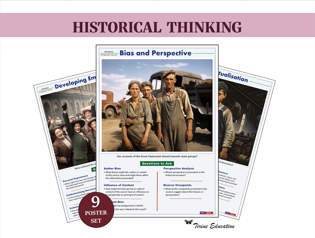 Historical Thinking Skills, History Classroom Posters, Inquiry, Bias ...