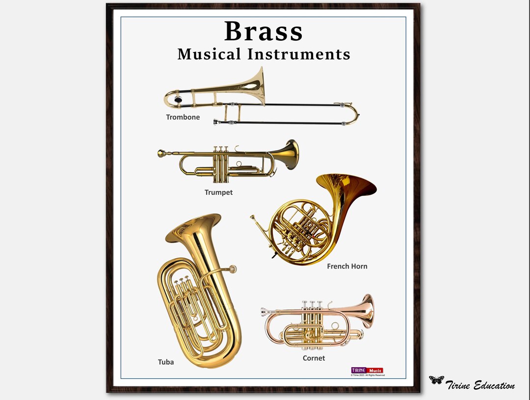 Brass Instruments, Poster, Trumpet, Tuba, Trombone, Music, Orchestra ...