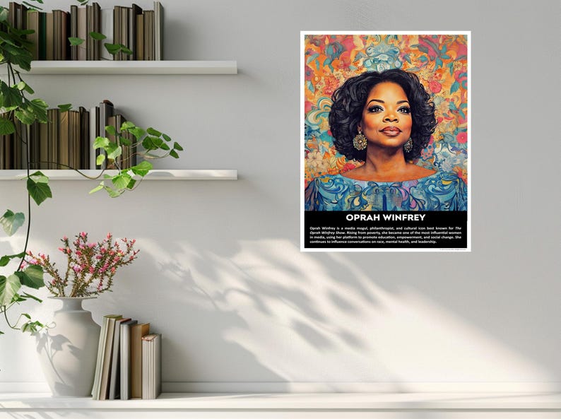 Inspirational Motivational Poster Wall Art – Oprah Winfrey, Icon of ...