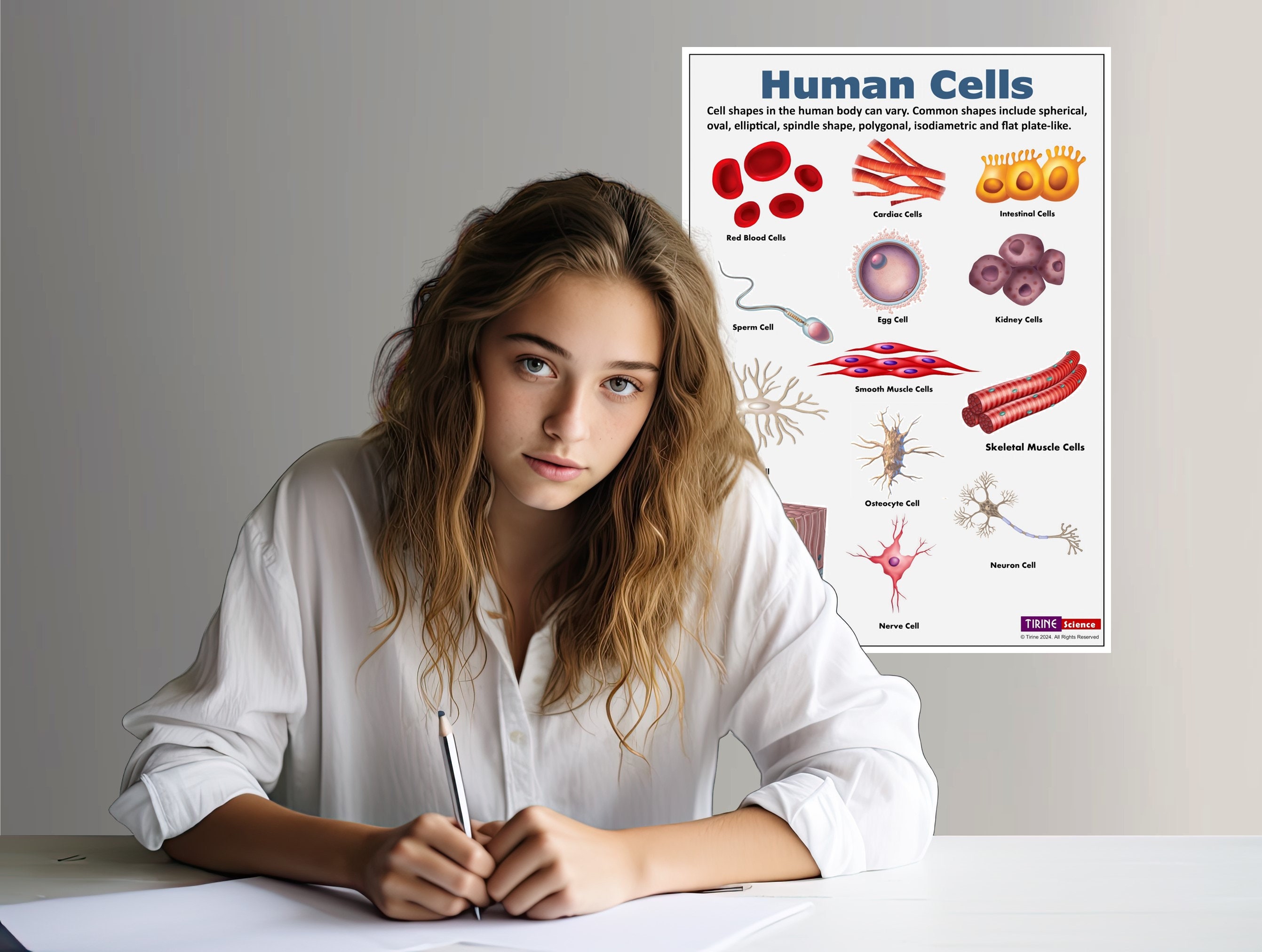 Human Cells, Science Biology Poster, Educational Science Poster ...